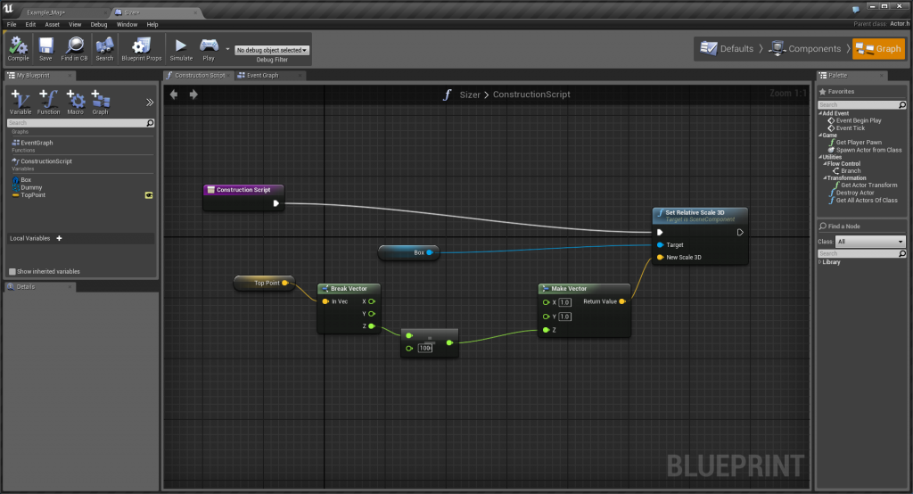 ブループリント クイックショット⑩ 3D ウィジェットの追加